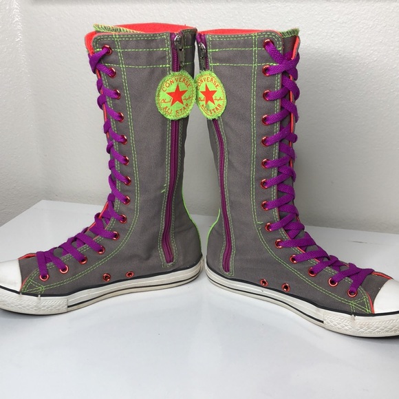 Converse | Shoes | Converse Youth Sneakers Neon Extra High Top | Poshmark